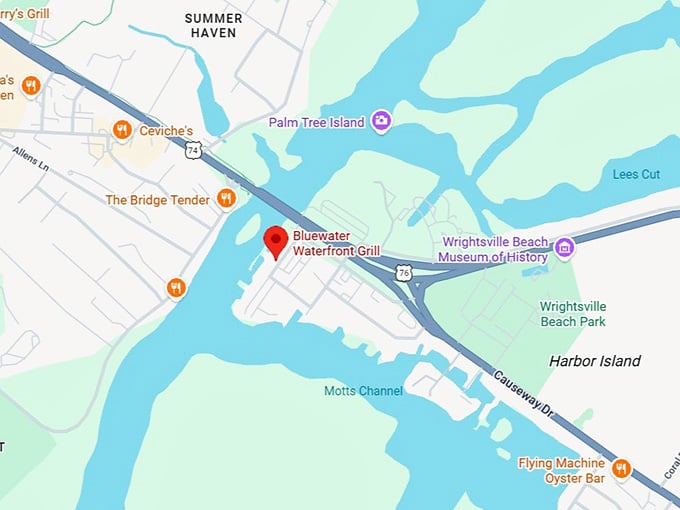 16. bluewater waterfront grill map