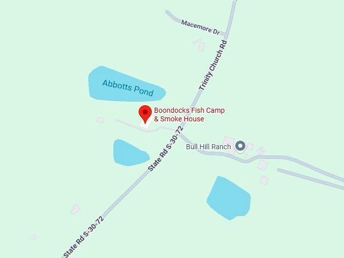 16. boondocks fish camp & smoke house map