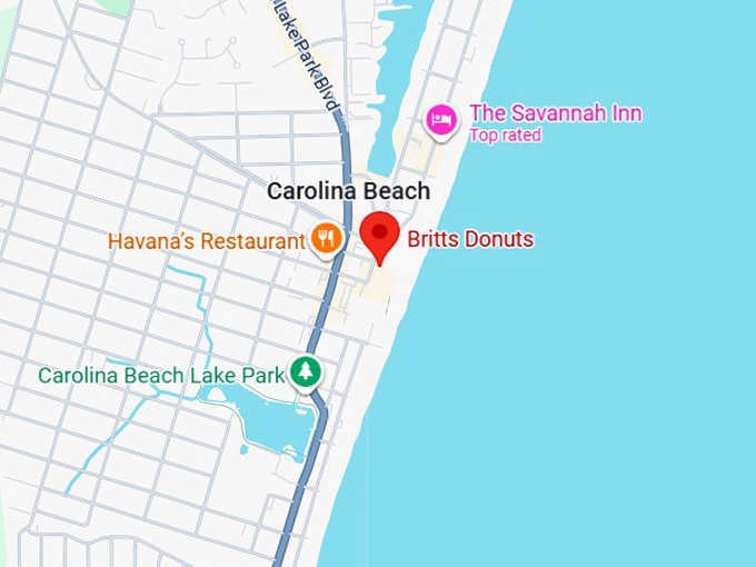 16. britts donuts map