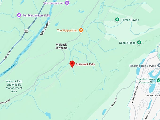16. buttermilk falls map