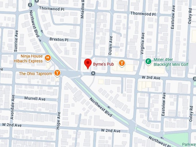 16. byrne's pub's map