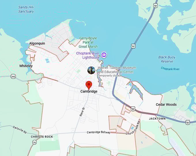 16. cambridge, md map