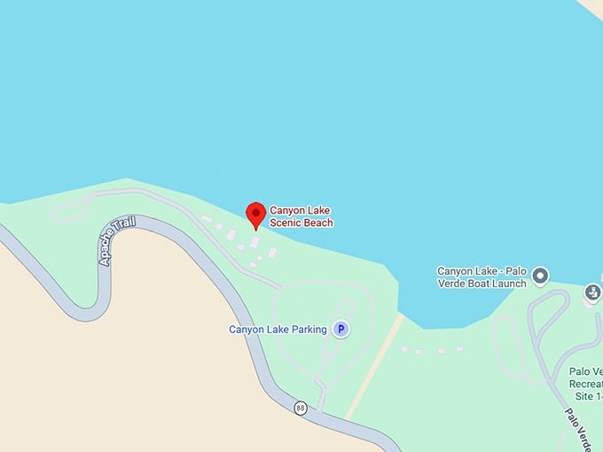 16. canyon lake scenic beach map