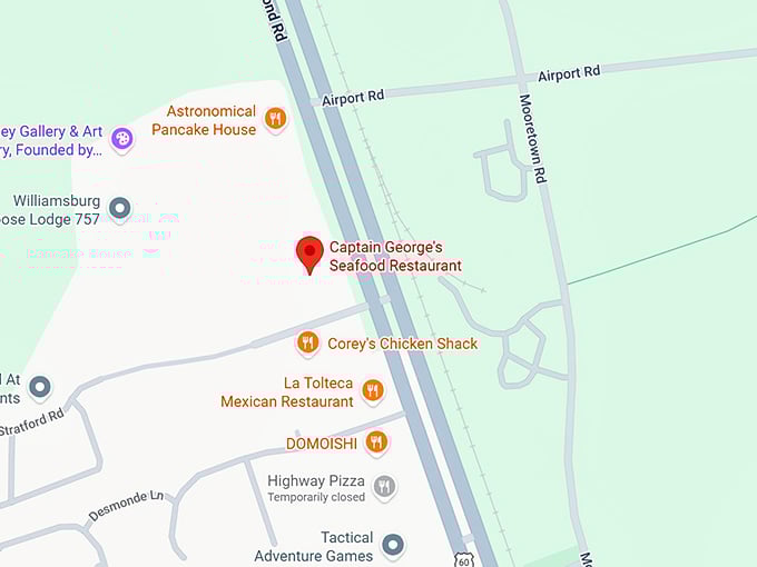 16. captain george's seafood restaurant map