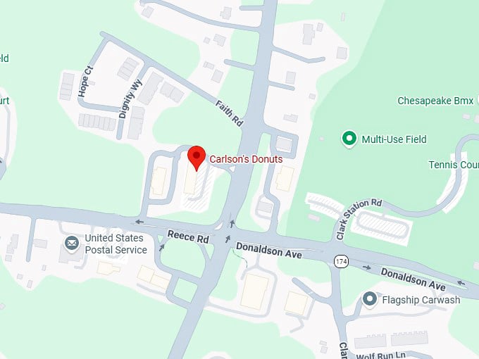 16. carlson's donuts map