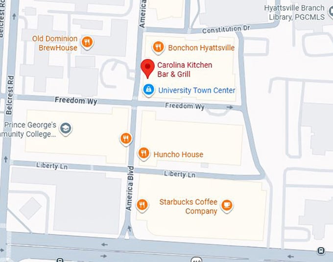 16. carolina kitchen bar & grill map