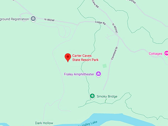 16. carter caves state resort park map
