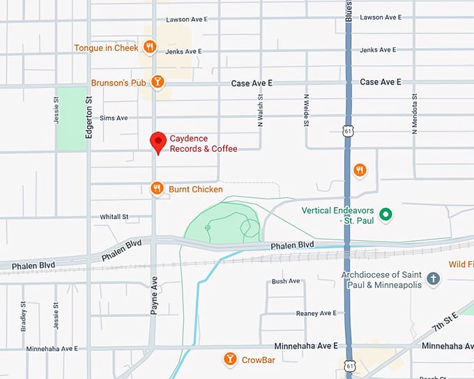 16. caydence records & coffee map