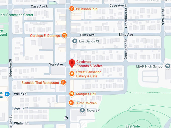 16. caydence records & coffee map