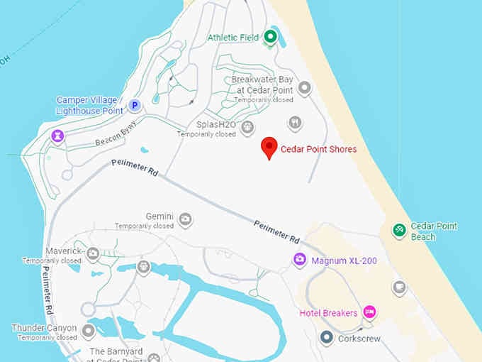 16. cedar point shores map
