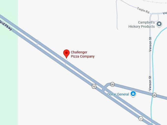 16. challenger pizza company's map
