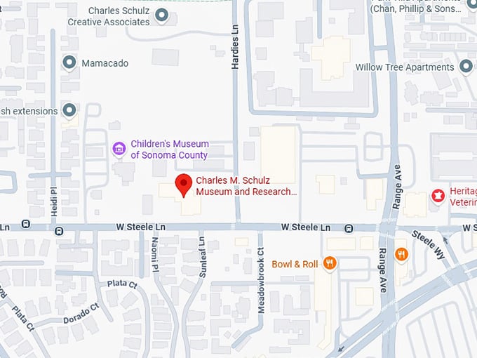 16. charles m. schulz museum and research center map