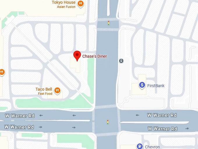 16. chase's diner's map