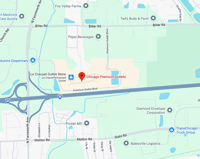 16. chicago premium outlets map
