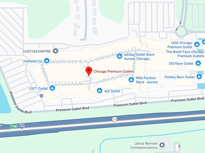 16. chicago premium outlets map