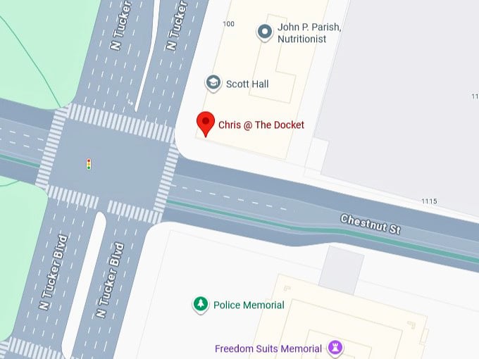 16. chris @ the docket's map