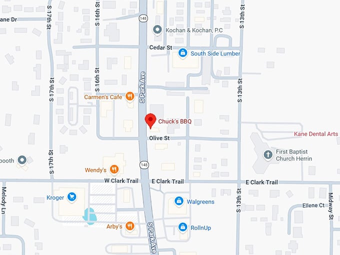 16. chuck's bbq map