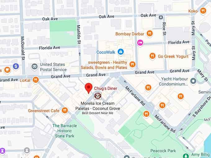 16. chug's diner map