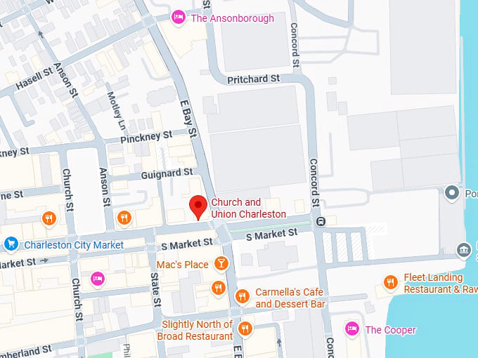 16. church and union charleston map