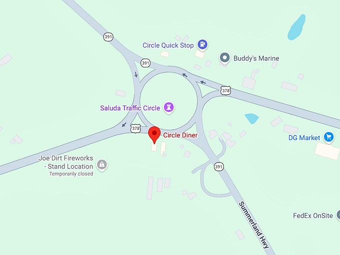 16. circle diner map