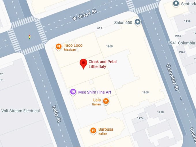 16. cloak and petal little italy's map