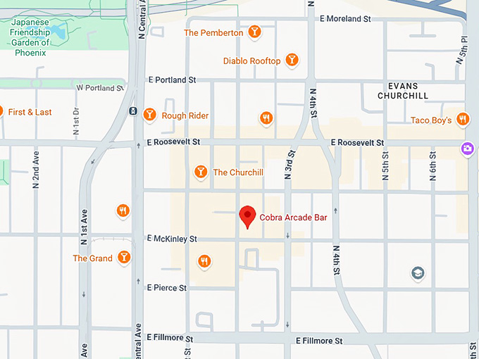 16. cobra arcade bar map