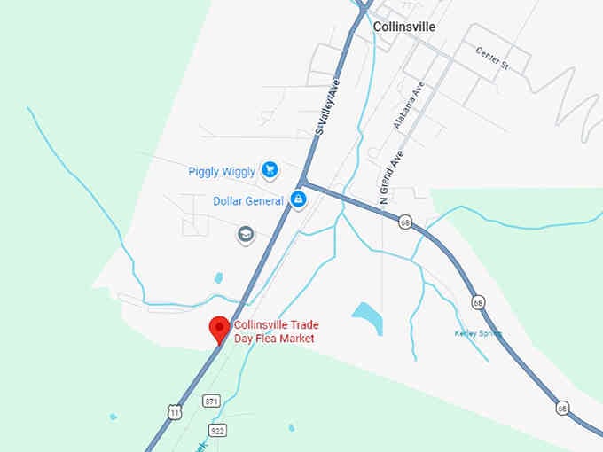 16. collinsville trade day flea market map