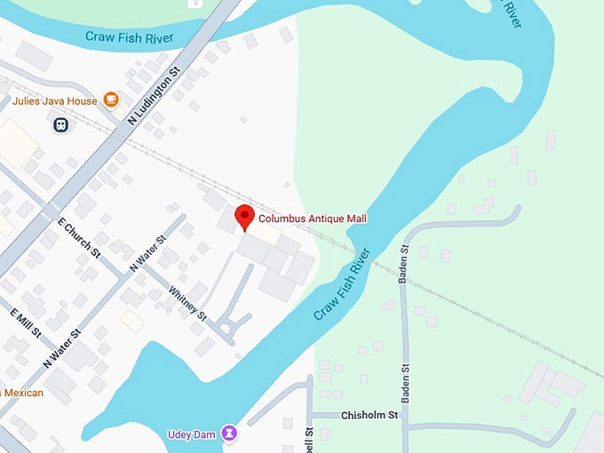 16. columbus antique mall map
