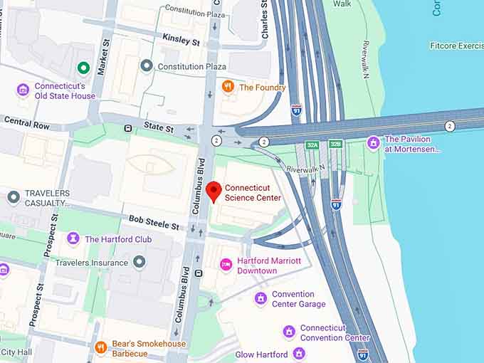 16. connecticut science center map