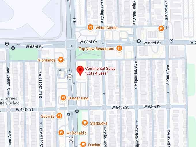 16. continental sales &ldquo;lots 4 less&rdquo; map