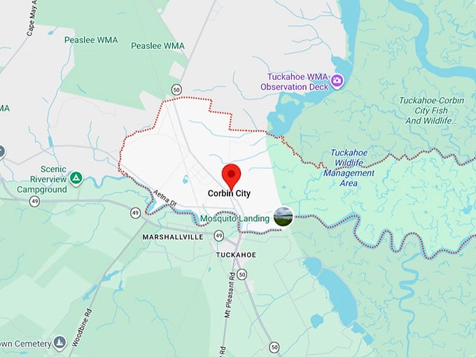 16. corbin city, nj map