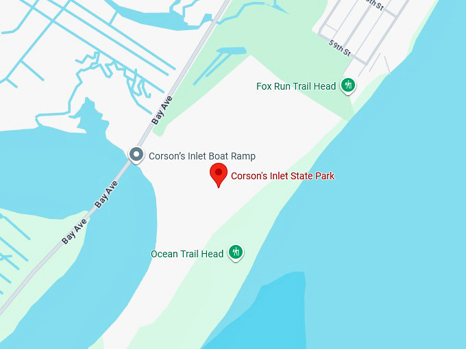 16. corson's inlet state park map