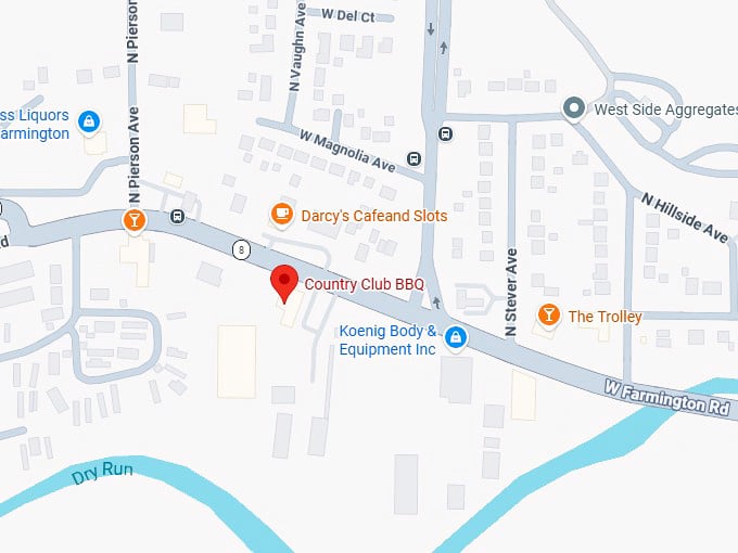 16. country club bbq map