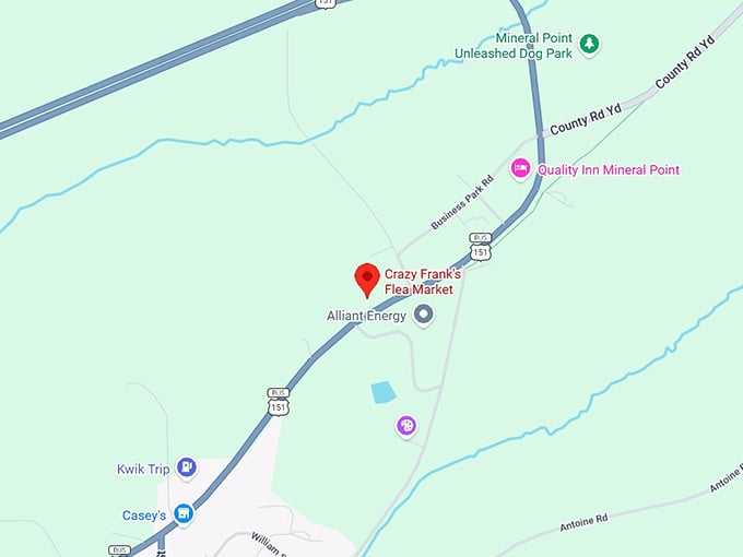 16. crazy frank's flea market map