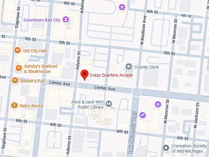 16. crazy quarters arcade map