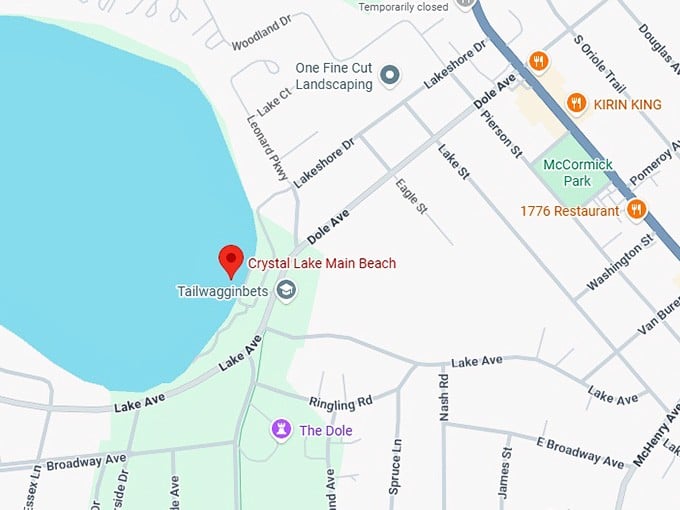 16. crystal lake main beach map