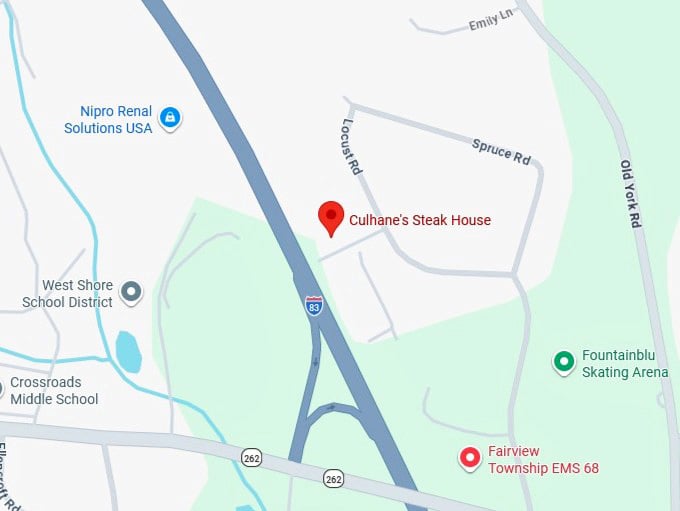 16. culhane's steak house's map