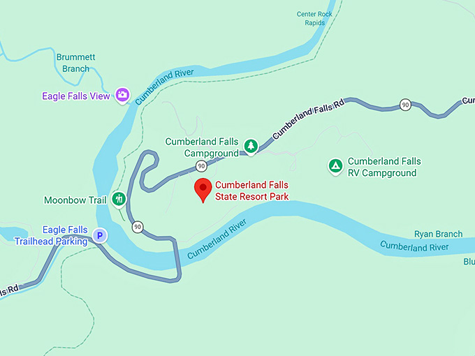 16. cumberland falls state resort park map