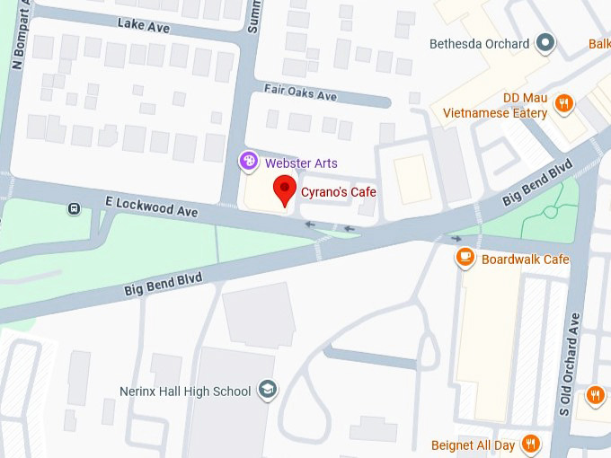 16. cyrano's cafe's map