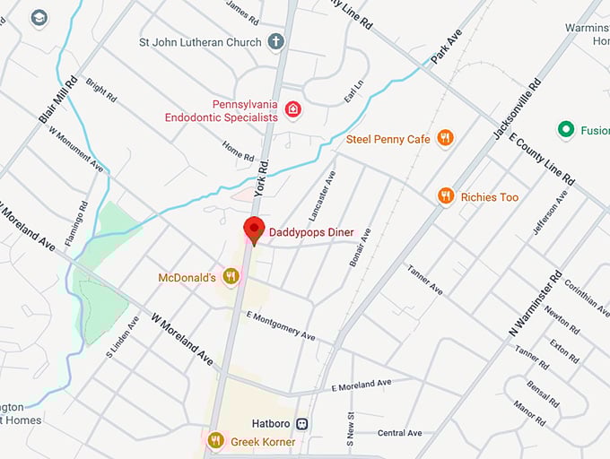 16. daddypops diner map