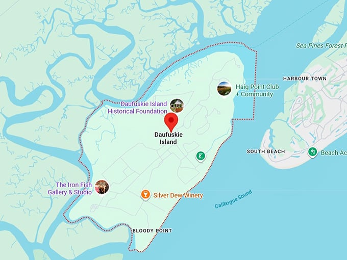 16. daufuskie island, sc map