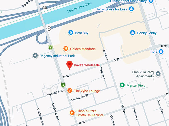 16. dave's wholesale map