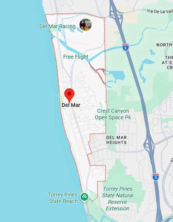 16. del mar map
