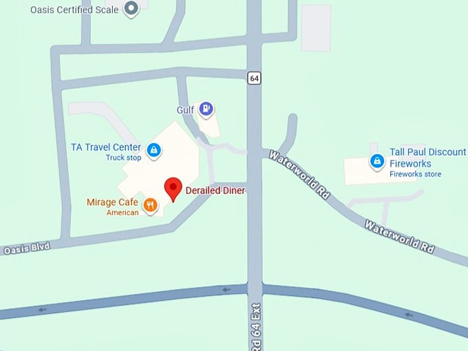 16. derailed diner's map