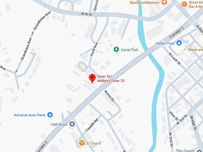16. diner 23 maddy's diner 23, llc map