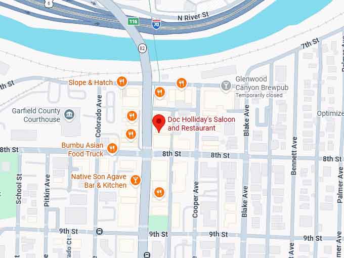 16. doc holliday's saloon and restaurant map