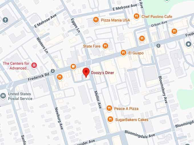 16. doozy's diner map