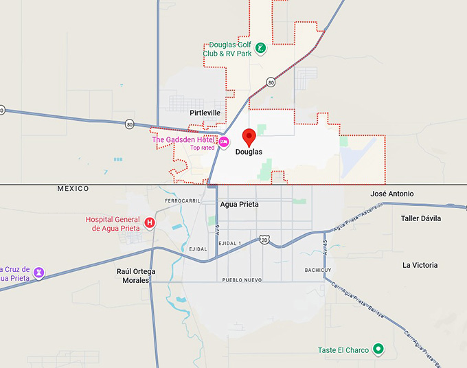 16. douglas, az map