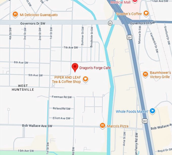 16. dragon's forge cafe map