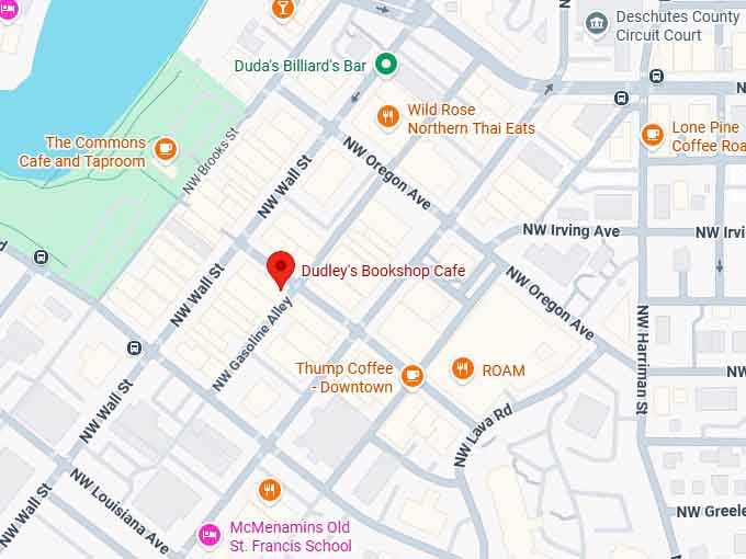 16. dudley's bookshop cafe map